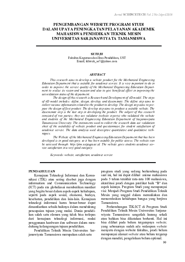 (PDF) Pengembangan Website Program Studi Dalam Upaya Peningkatan Pelayanan Akademik Mahasiswa ...