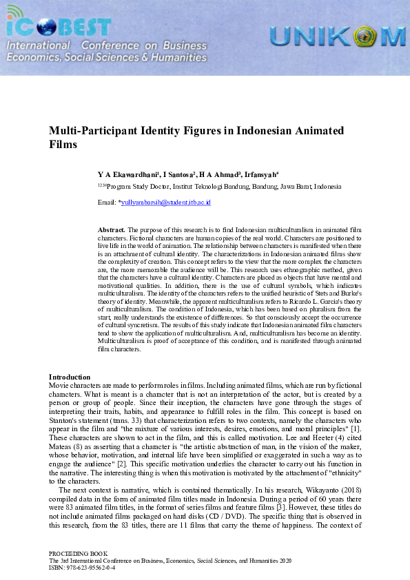 (PDF) Multi-Participant Identity Figures in Indonesian Animated Films