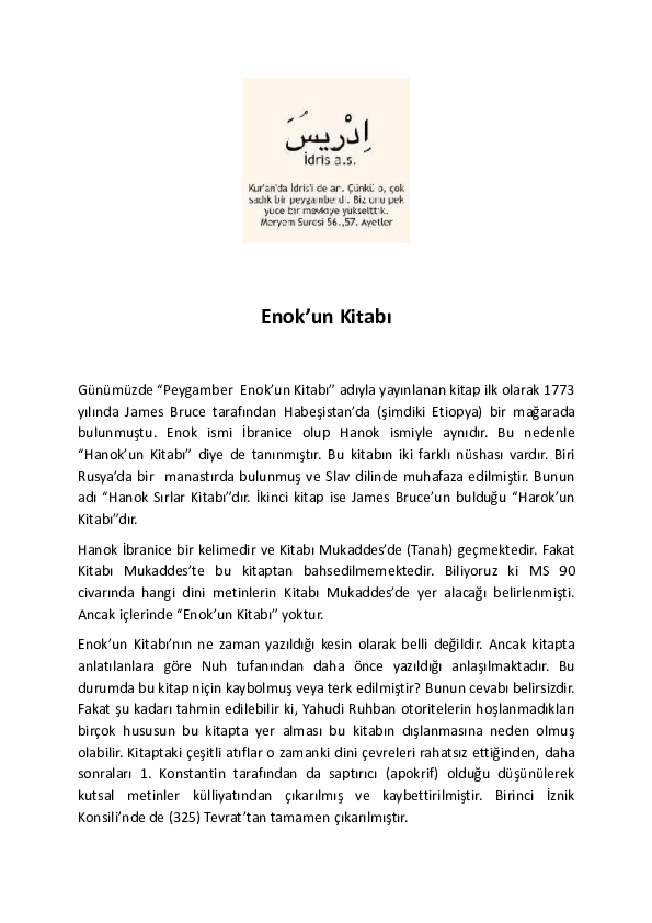 (PDF) Enok'un Kitabı