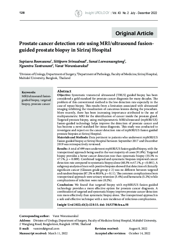 Pdf Prostate Cancer Detection Rate Using Mriultrasound Fusion Guided 5770
