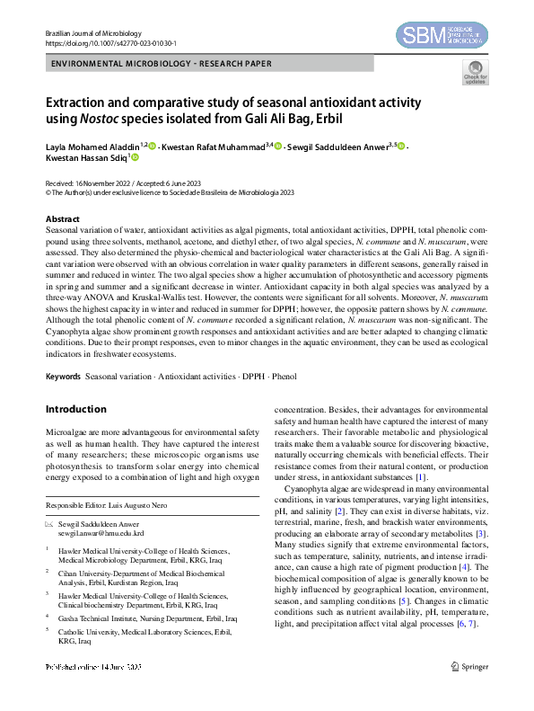 (PDF) Extraction and comparative study of seasonal antioxidant activity using Nostoc species ...