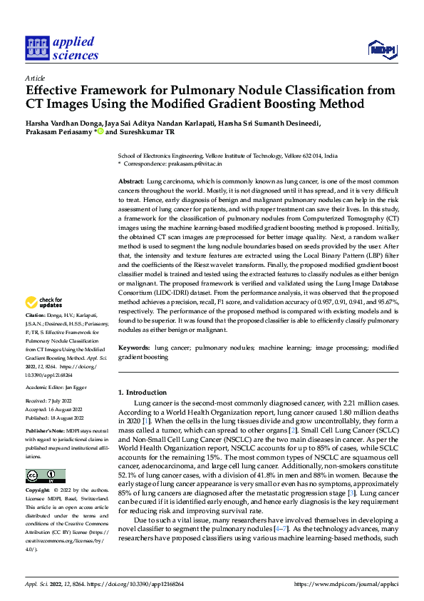 (PDF) Effective Framework for Pulmonary Nodule Classification from CT Images Using the Modified ...