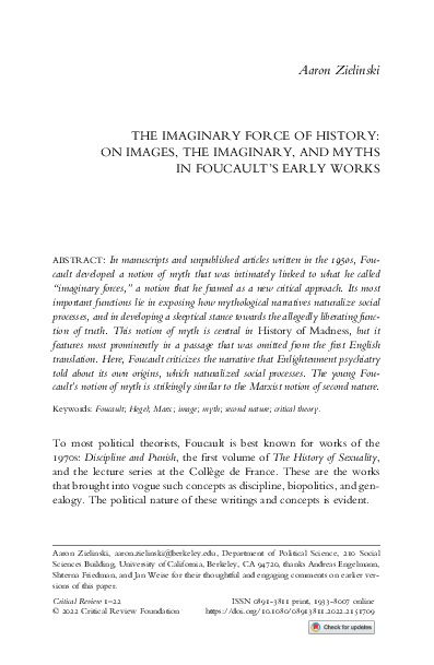 (PDF) The Imaginary Force of History: on Images, The Imaginary, and ...