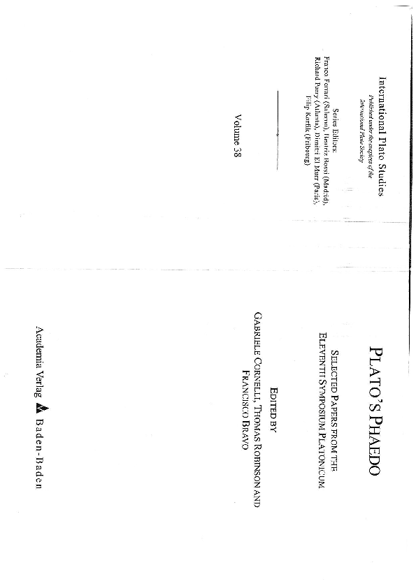 Socratic Iconography: Two Examples in the Phaedo