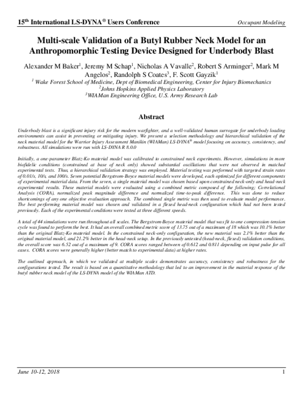 (PDF) Multi-scale Validation of a Butyl Rubber Neck Model for an ...