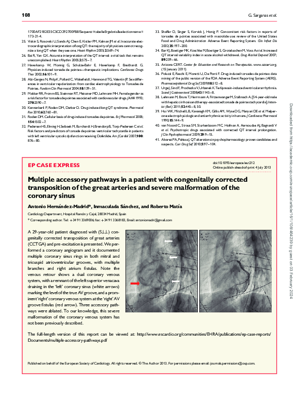 (PDF) Multiple accessory pathways in a patient with congenitally ...