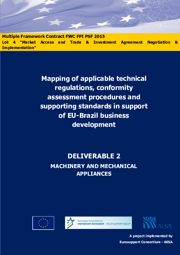 (PDF) Mapping of applicable technical regulations, conformity ...