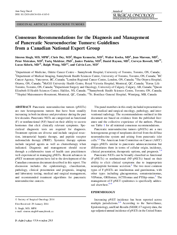 (PDF) Consensus Recommendations for the Diagnosis and Management of ...