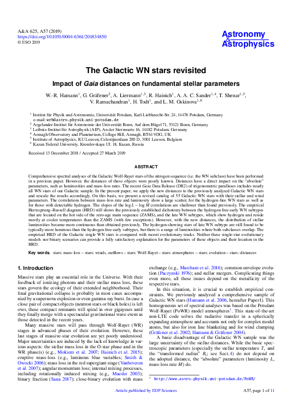 (PDF) The Galactic WN stars revisited