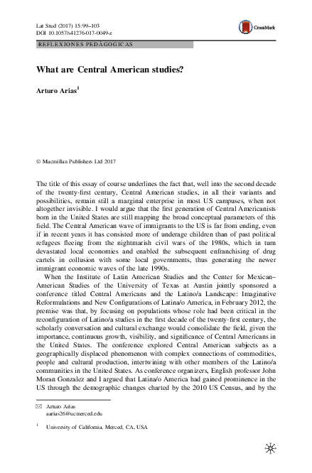 (PDF) What are Central American studies?