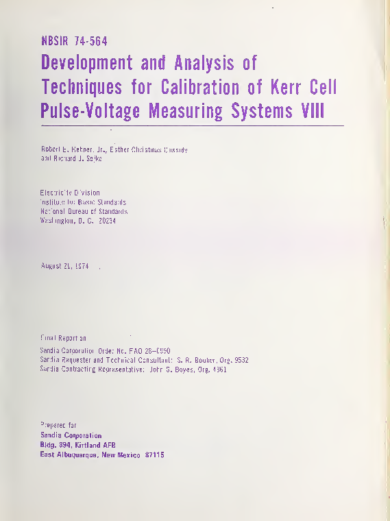 (PDF) Development and analysis of techniques for calibration of Kerr ...