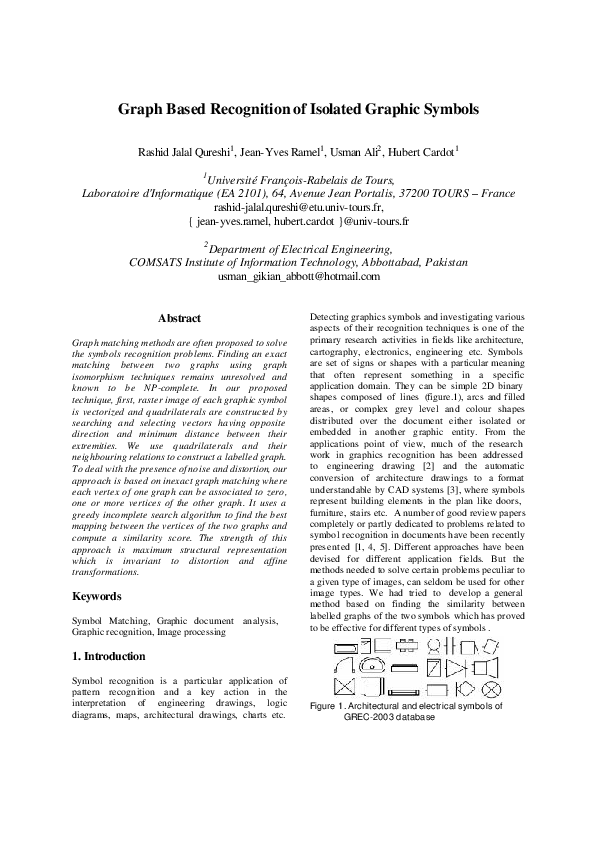(PDF) Graph based recognition of isolated graphic symbols