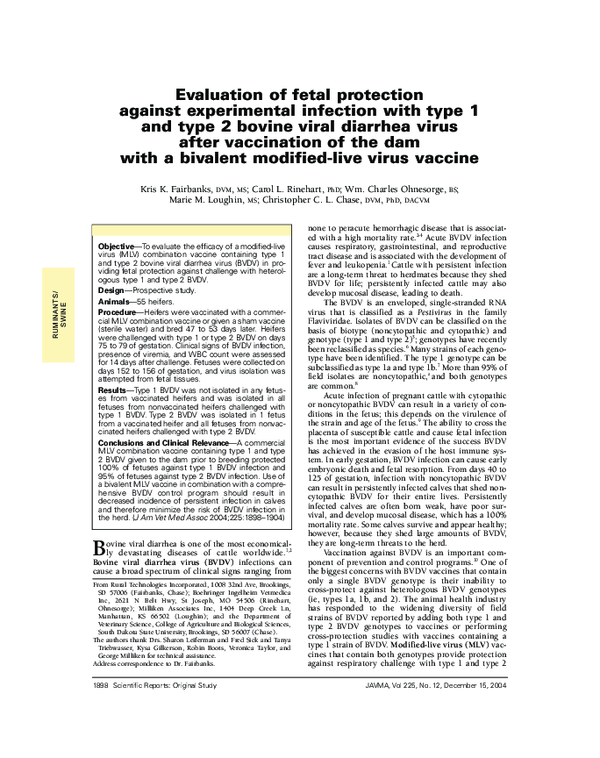 (PDF) Evaluation of fetal protection against experimental infection ...