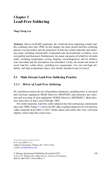 (PDF) Lead-Free Soldering