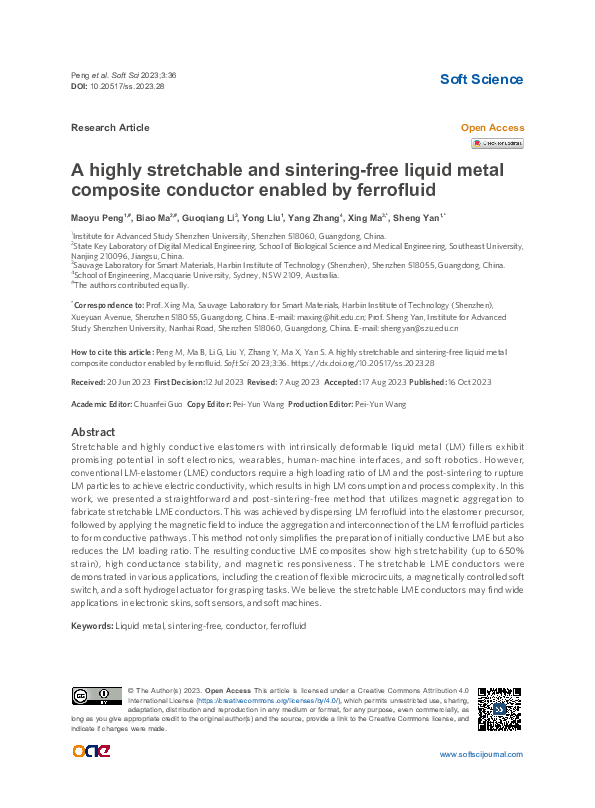 (PDF) A highly stretchable and sintering-free liquid metal composite ...