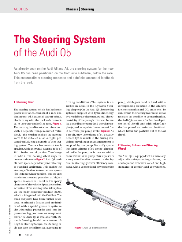 (PDF) The Steering System of the Audi Q5