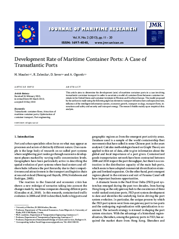(PDF) JOURNAL OF MARITIME RESEARCH