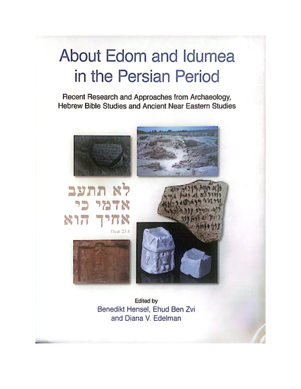 (DOC) The Evolution of an Edomite Idumean Identity Hellenistic Period ...