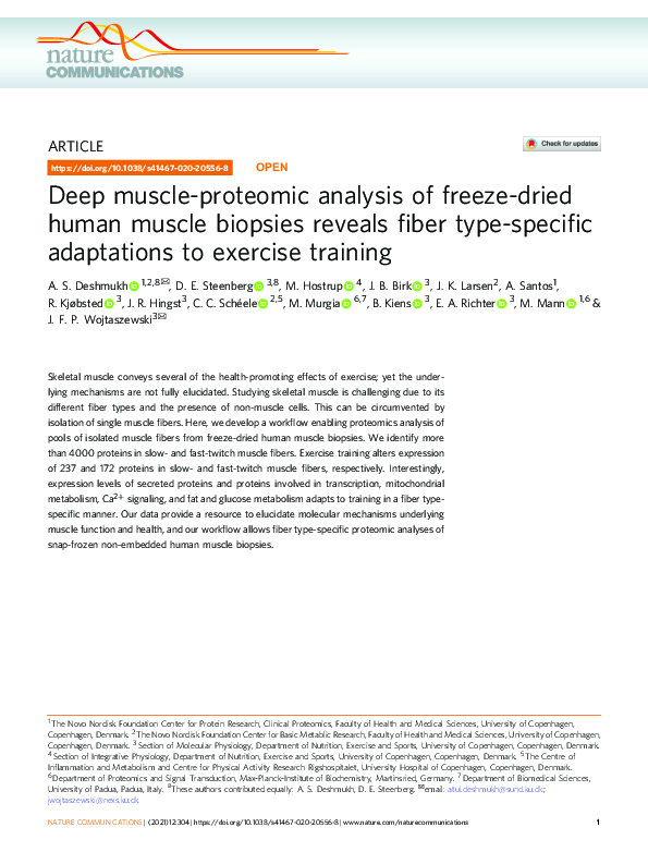 (PDF) Deep muscle-proteomic analysis of freeze-dried human muscle ...