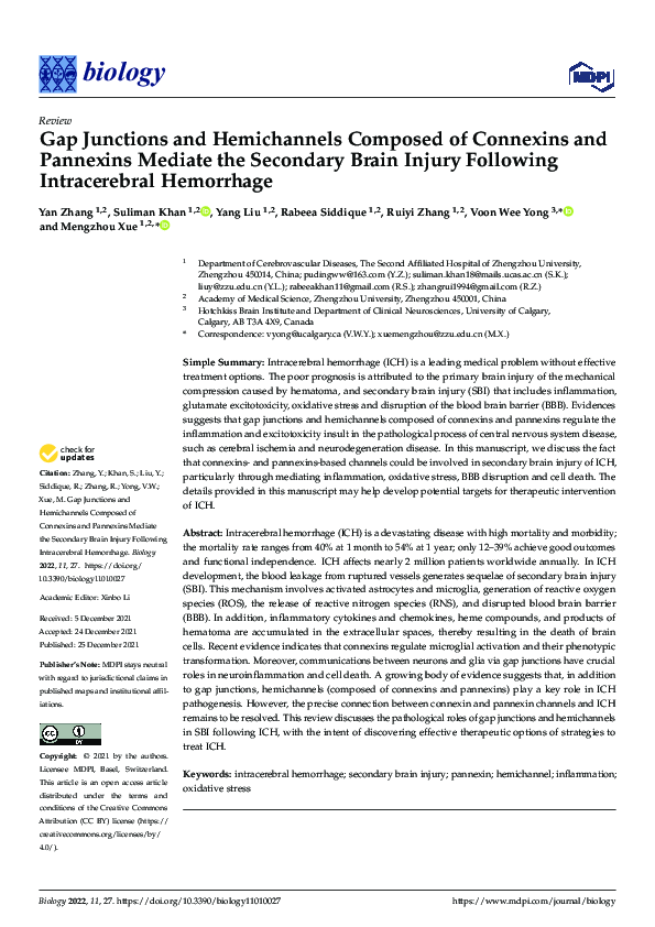 (PDF) Gap Junctions and Hemichannels Composed of Connexins and Pannexins Mediate the Secondary ...