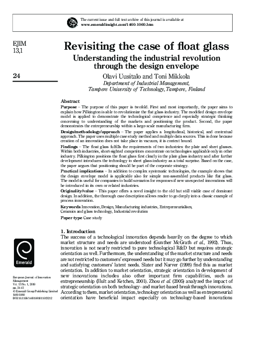 (PDF) Revisiting the case of float glass