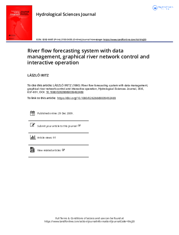 (PDF) River flow forecasting system with data management, graphical river network control and ...