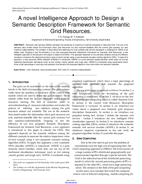 (PDF) A novel Intelligence Approach to Design a Semantic Description ...