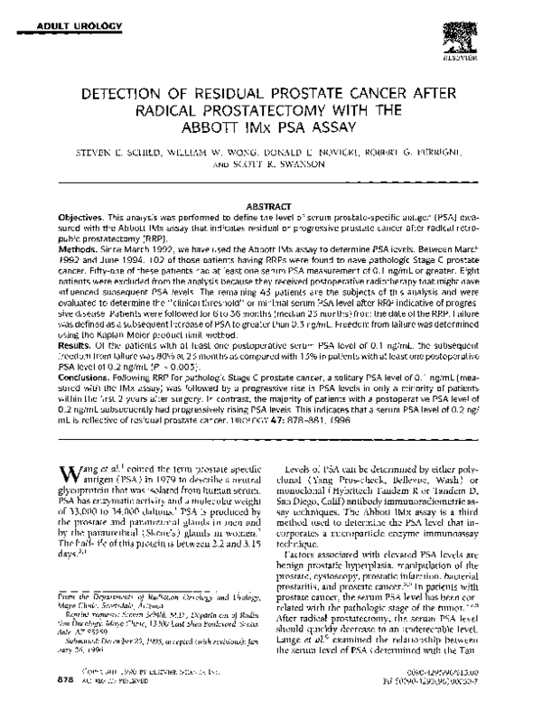 (PDF) Detection of residual prostate cancer after radical prostatectomy ...