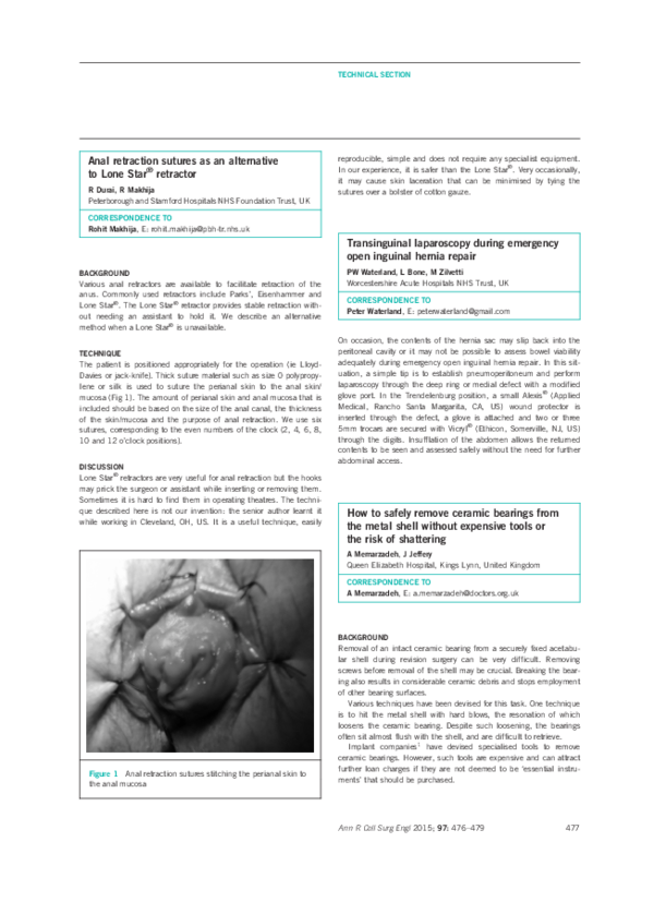 (PDF) Transinguinal laparoscopy during emergency open inguinal hernia repair