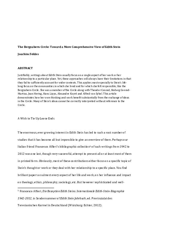 (PDF) The Bergzabern Circle – Towards a More Comprehensive View on ...