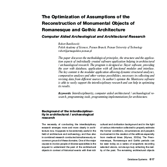 (PDF) The Optimization of Assumptions of the Reconstruction of ...
