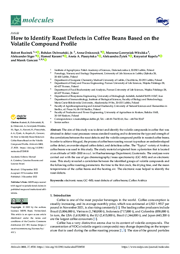 (PDF) How to Identify Roast Defects in Coffee Beans Based on the ...