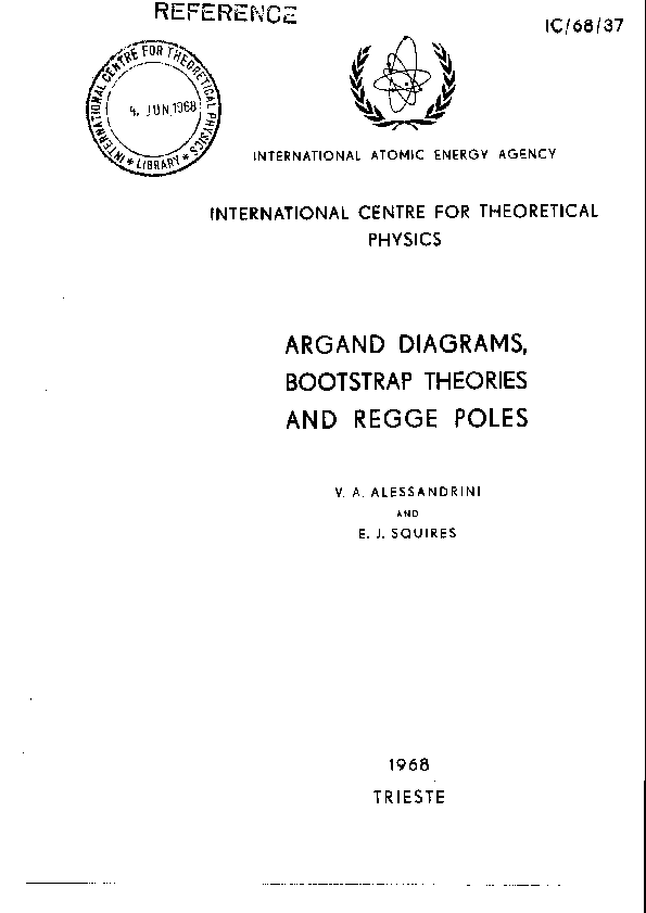 (PDF) Argand diagrams, bootstrap theories and Regge poles