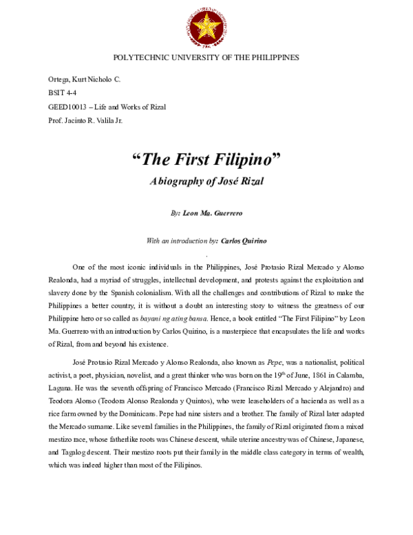(PDF) The First Filipino