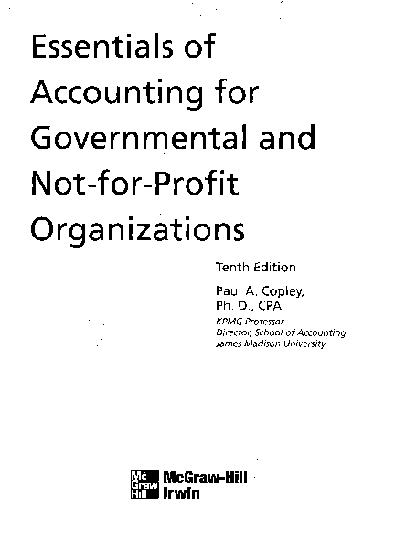 (PDF) Essentials of Accounting for Governmental and Not-for-Profit ...