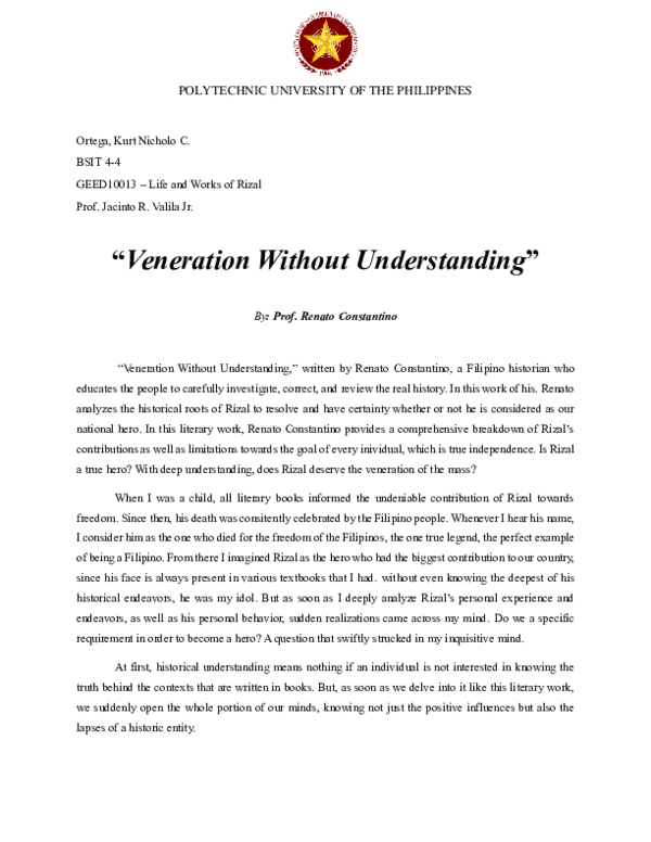 (PDF) Veneration Without Understanding