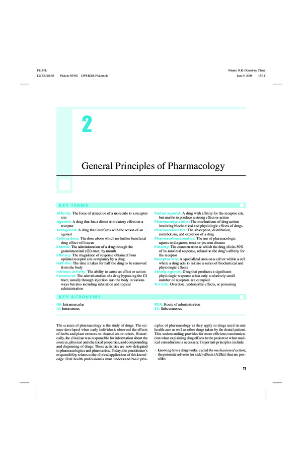 (PDF) 2 General Principles of Pharmacology