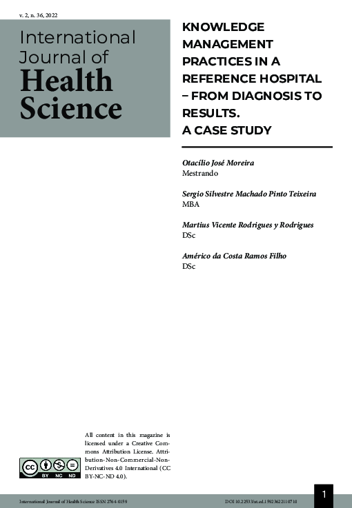 (PDF) Knowledge management practices in a reference hospital – from diagnosis to results. A case ...