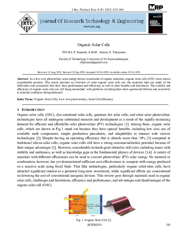 (PDF) Organic Solar Cells