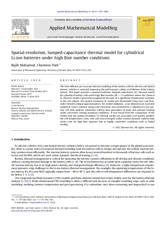 (PDF) Spatial-resolution, lumped-capacitance thermal model for ...