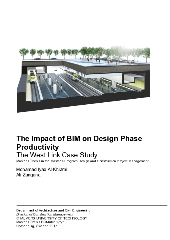 (PDF) The Impact of BIM on Design Phase Productivity The West Link Case Study