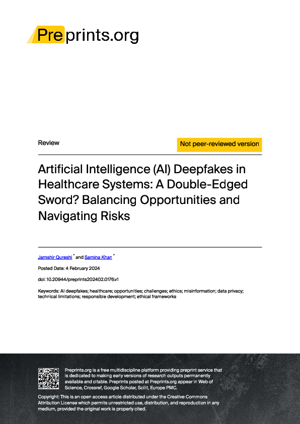 (PDF) Preprints202402.0176.v1-Artificial Intelligence (AI) Deepfakes in ...