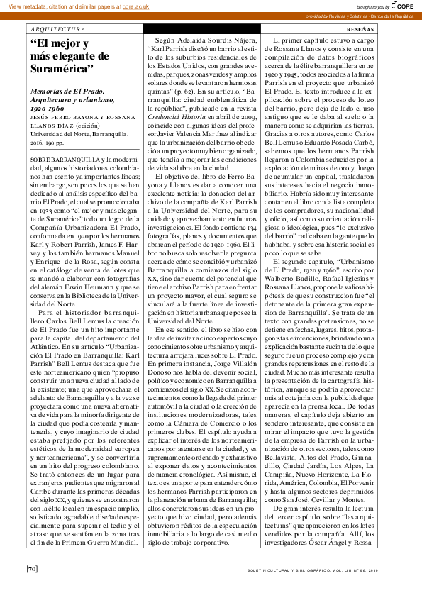 (PDF) El mejor y más elegante de Suramérica | Ricardo Guillermo ...