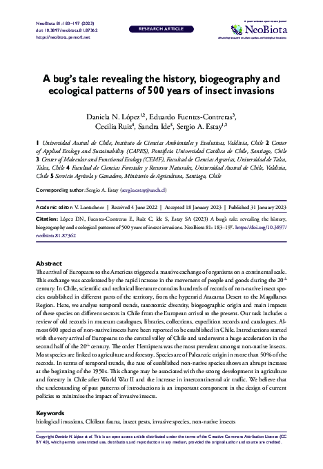 (PDF) A bug’s tale: revealing the history, biogeography and ecological ...