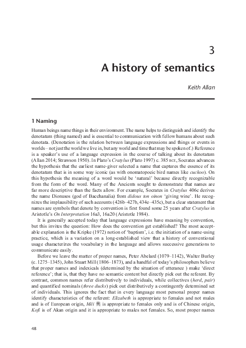 (PDF) A history of semantics