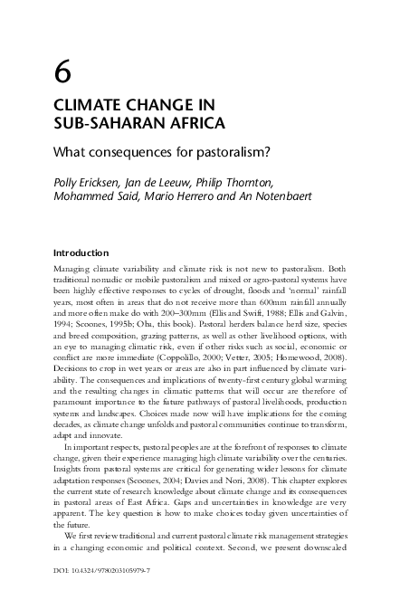 (PDF) Climate Change in Sub-Saharan Africa