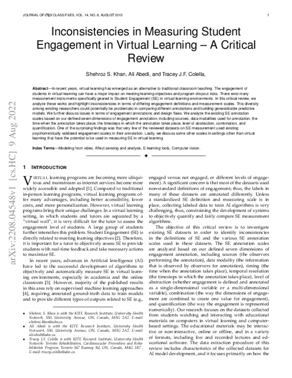 (PDF) Inconsistencies in the Definition and Annotation of Student Engagement in Virtual Learning ...