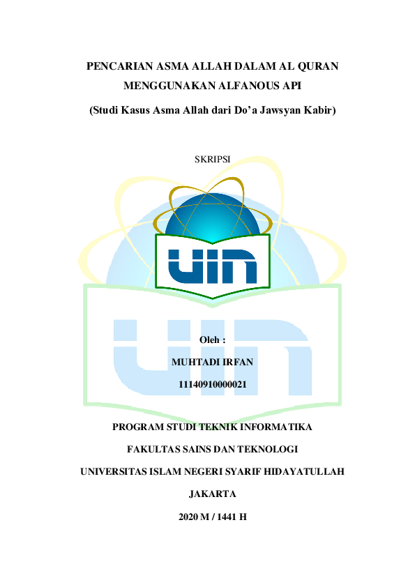 (PDF) PENCARIAN ASMA ALLAH DALAM AL QURAN MENGGUNAKAN ALFANOUS API ...
