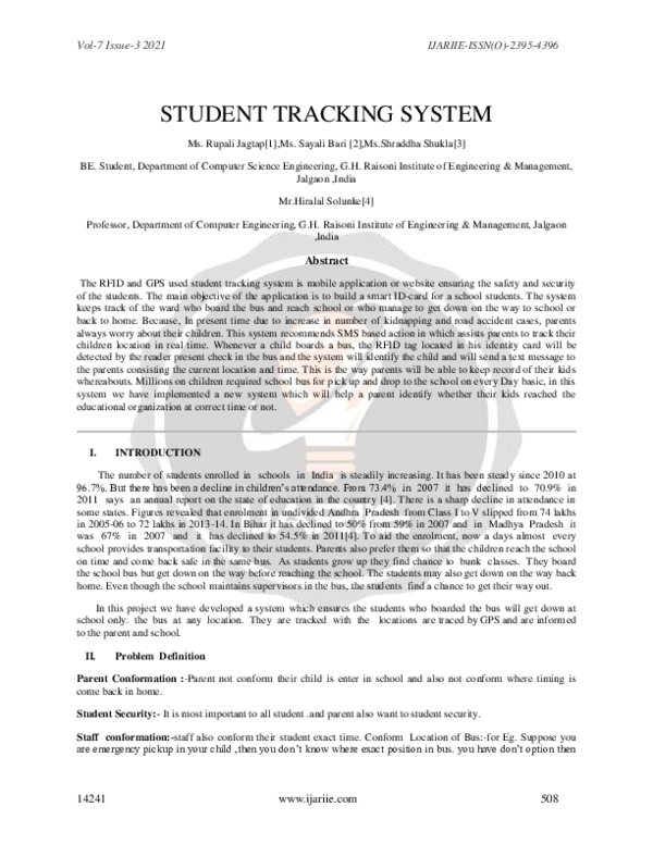 (PDF) Student Tracking System