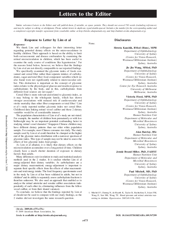 (PDF) Response to Letter by Lim et al